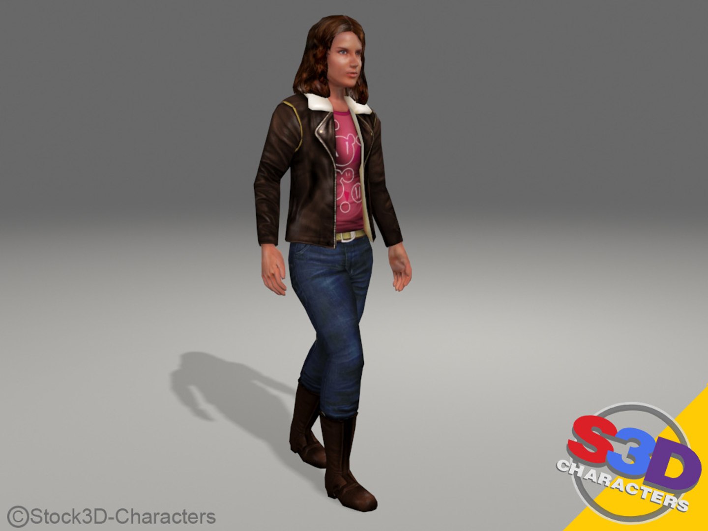 3d teenage monica model