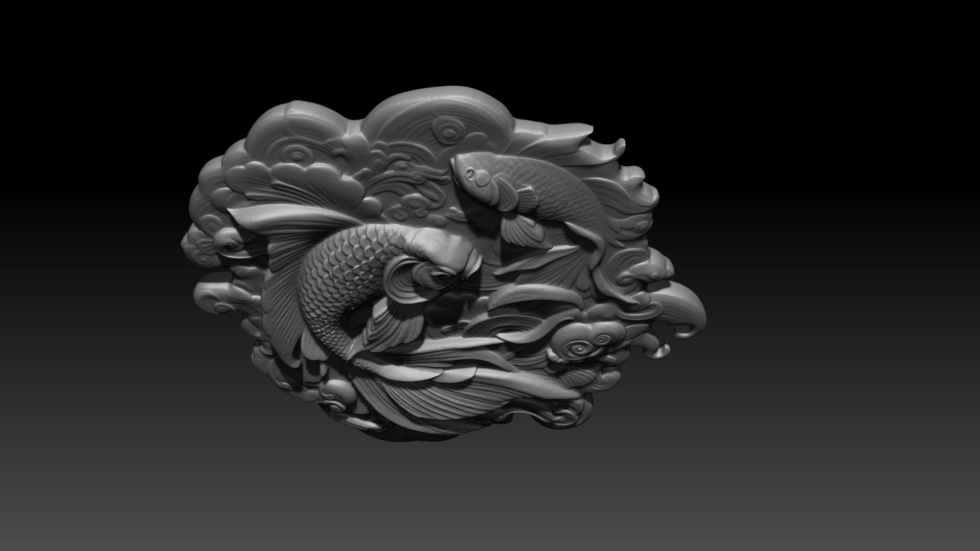 Bas Relief Fish 05 240506 3D Print Model 3D Model - TurboSquid 2291127