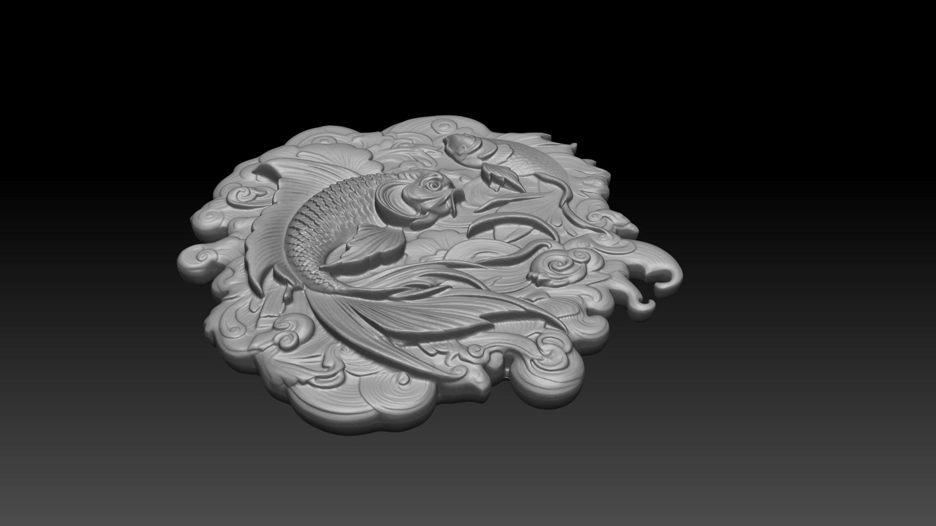 Bas Relief Fish 05 240506 3D Print Model 3D Model - TurboSquid 2291127