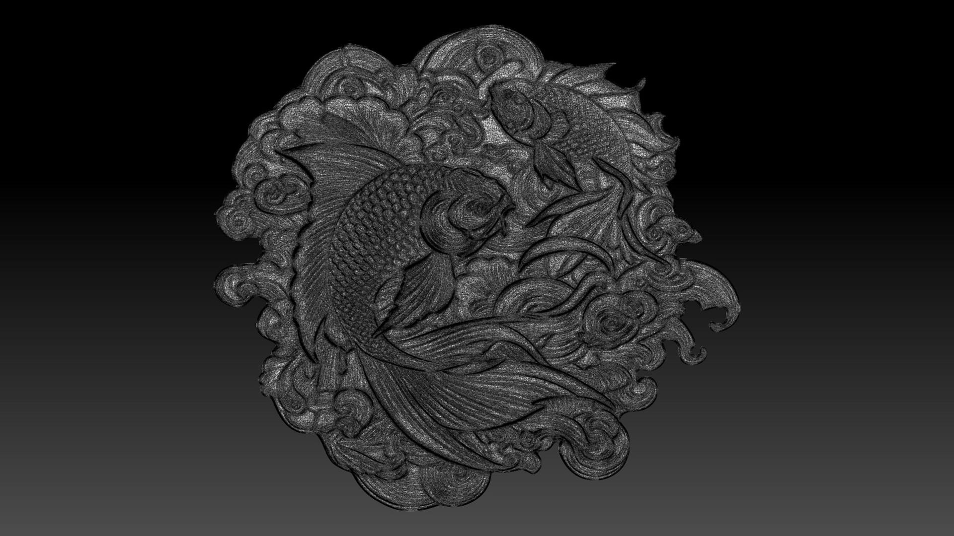 Bas Relief Fish 05 240506 3D Print Model 3D Model - TurboSquid 2291127