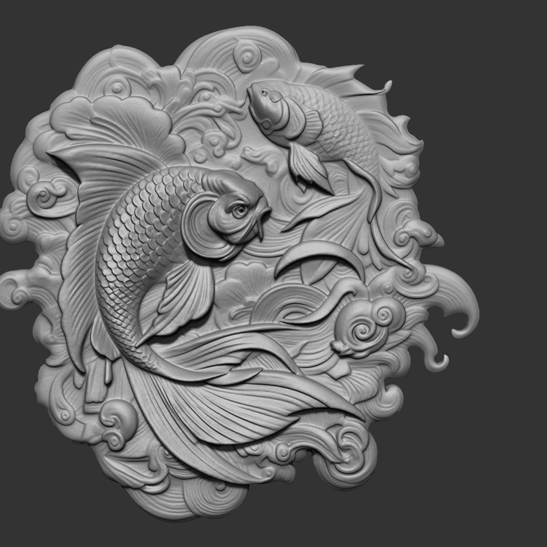 Bas Relief Fish 05 240506 3D Print Model 3D Model - TurboSquid 2291127