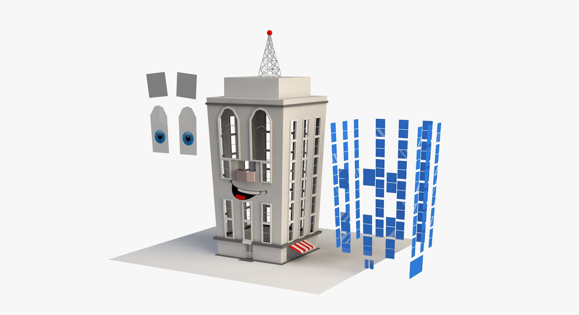 Building Cartoon 3D - TurboSquid 1452126