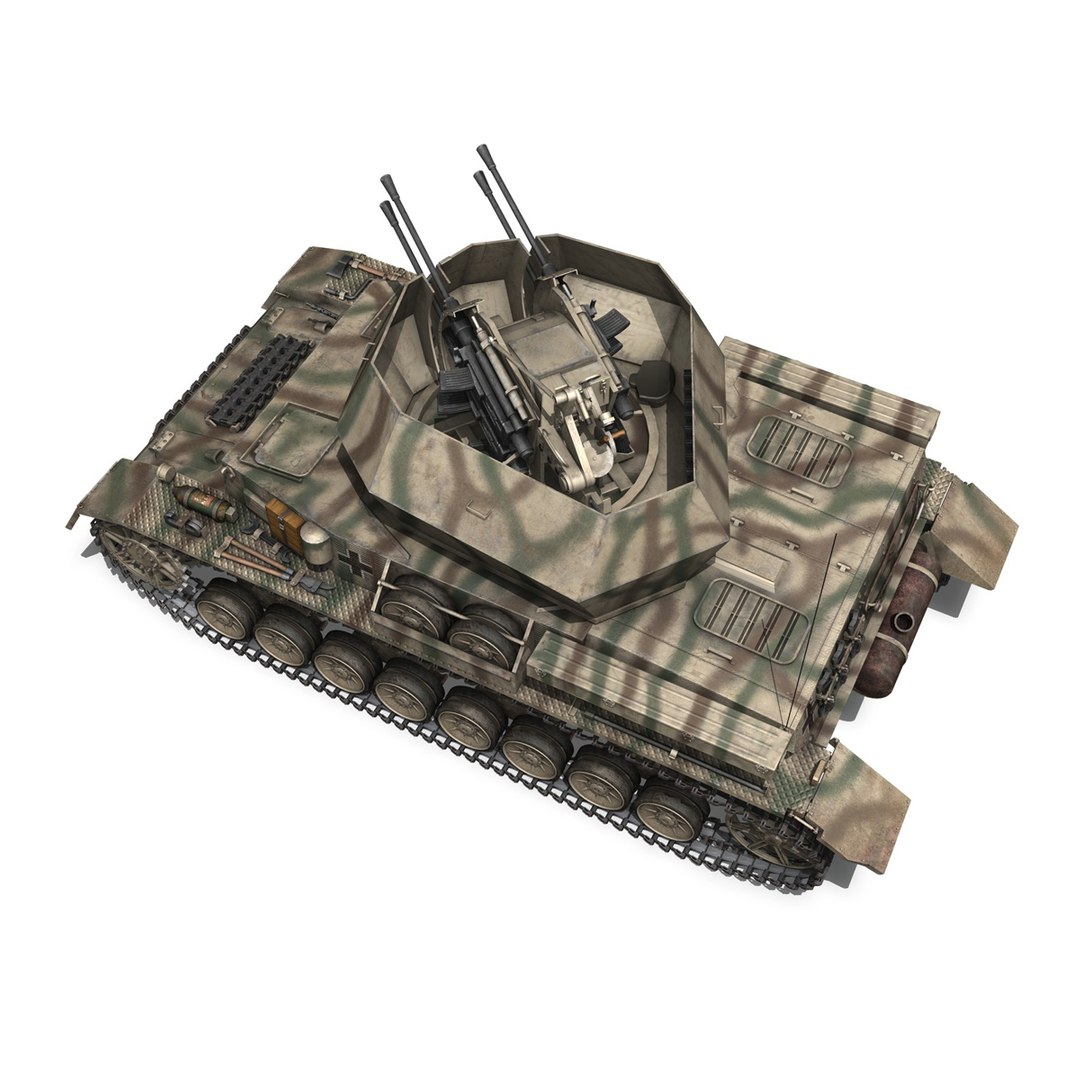 German Flakpanzer - Wirbelwind 3ds