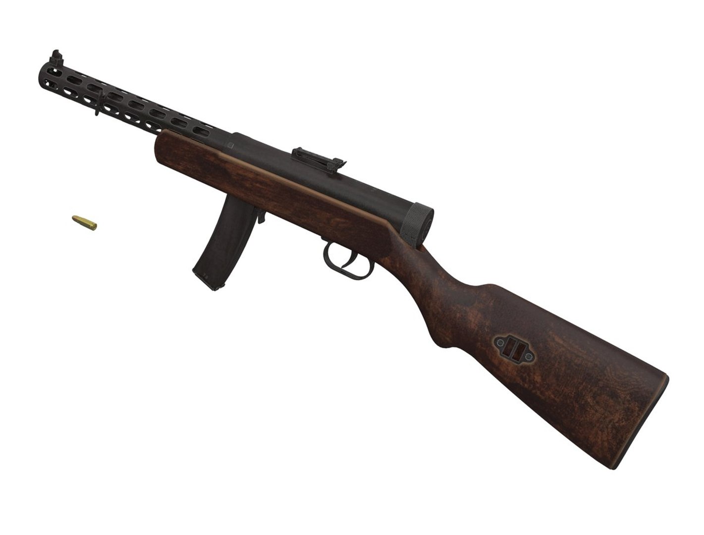 3d Degtyarev Ppd-34 Complete Model