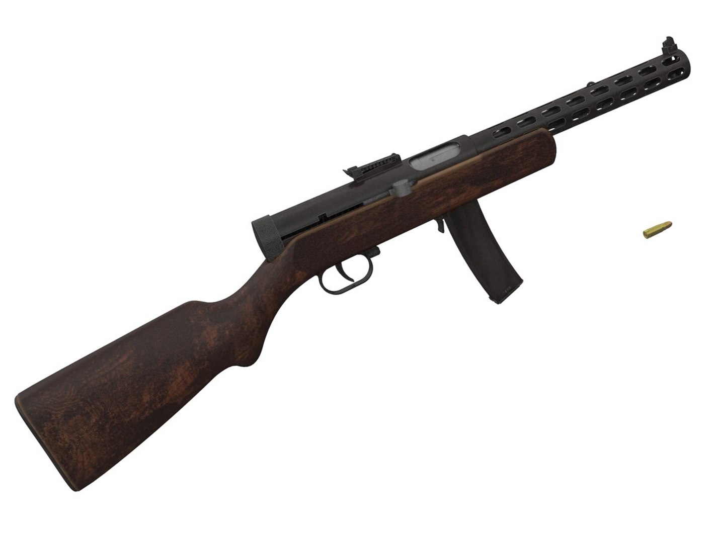 3d Degtyarev Ppd-34 Complete Model