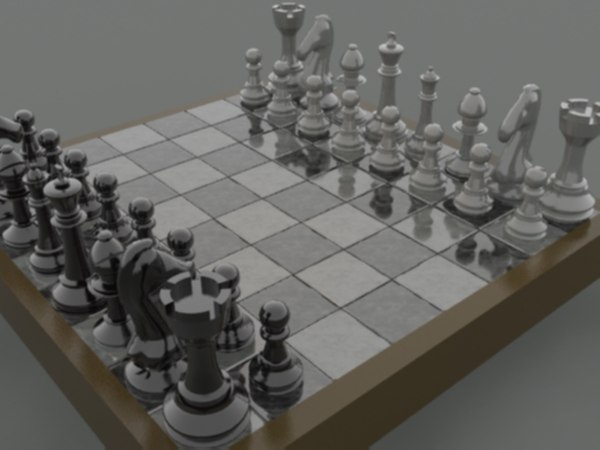 3d model of chess set