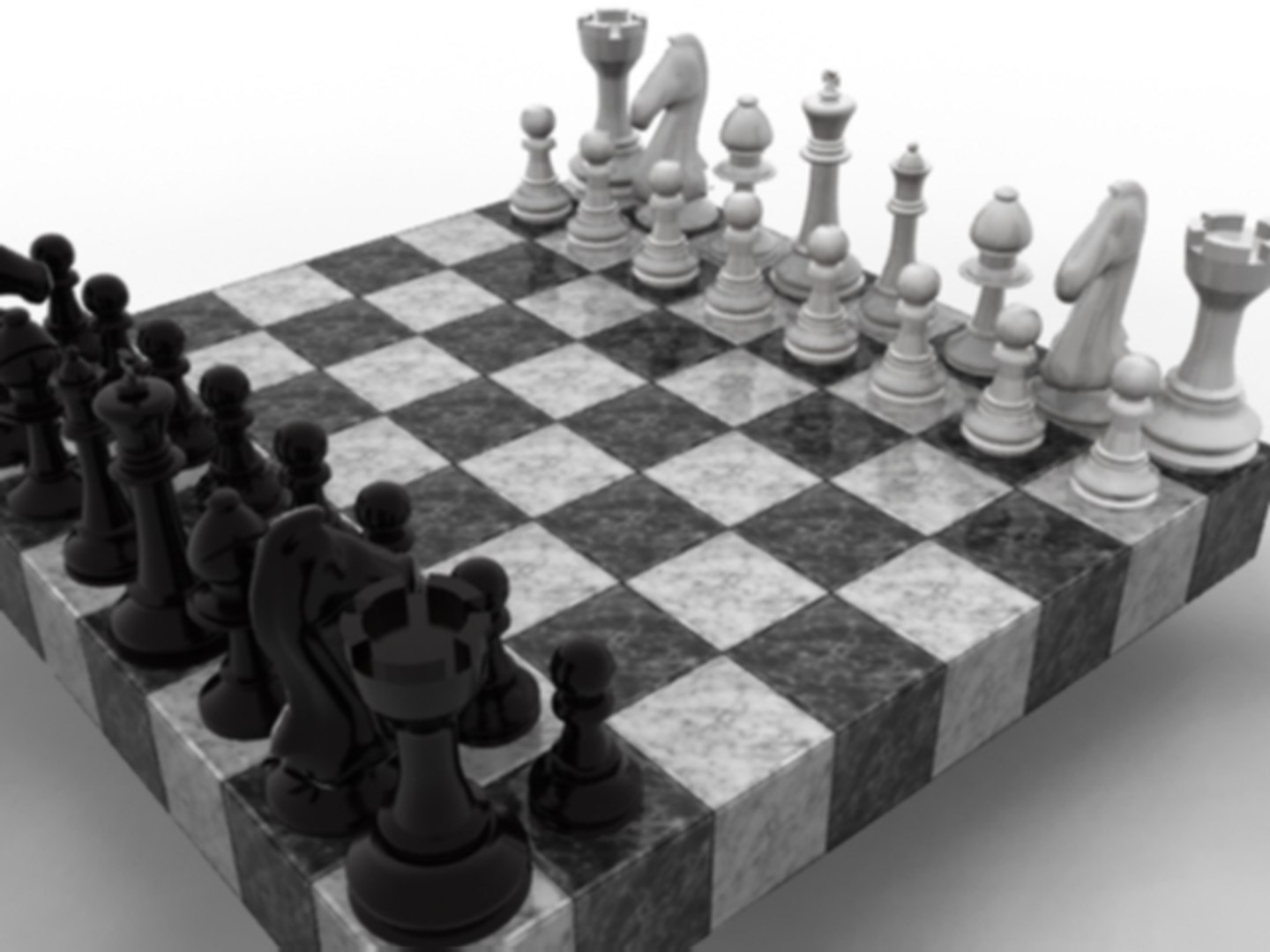 3d model of chess set