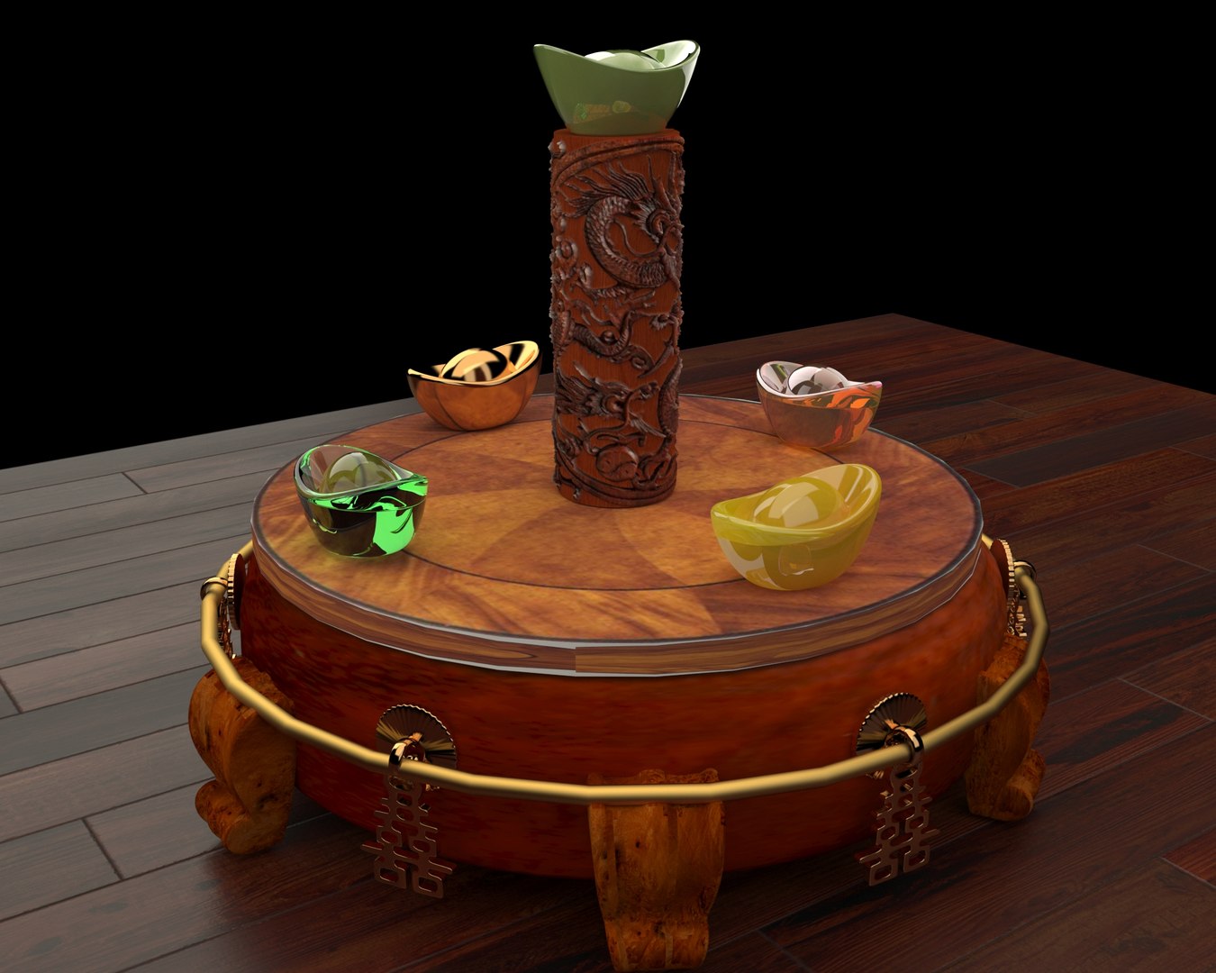 Chinese Dragon Carving Pattern 3D Model - TurboSquid 2220133