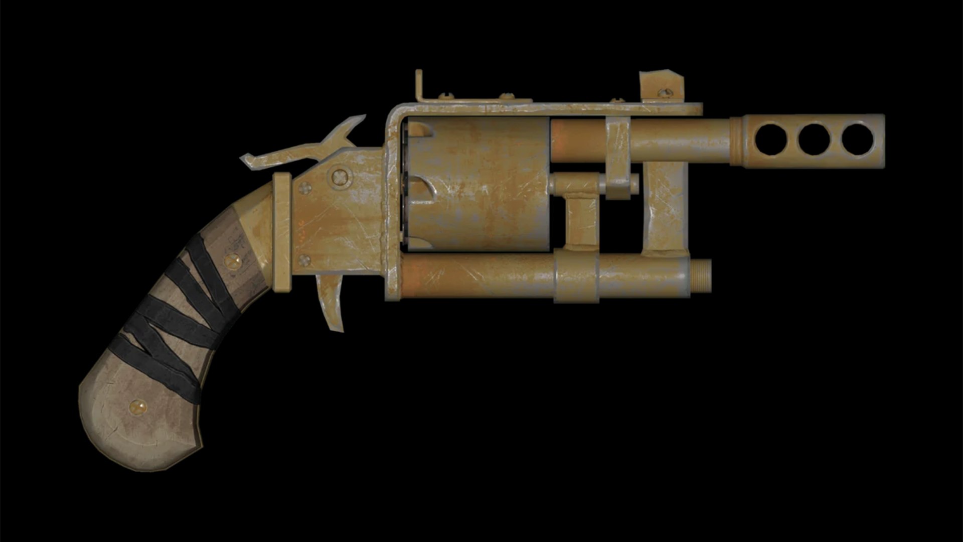 Rusty Pipe Revolver 3D Model - TurboSquid 1886314