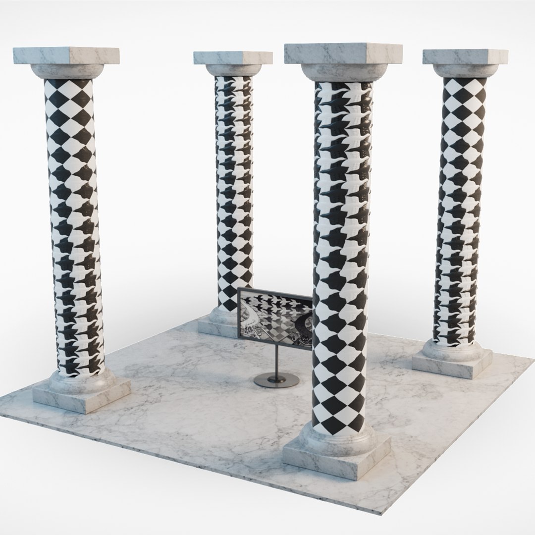 3D Escher Columns - TurboSquid 2232016