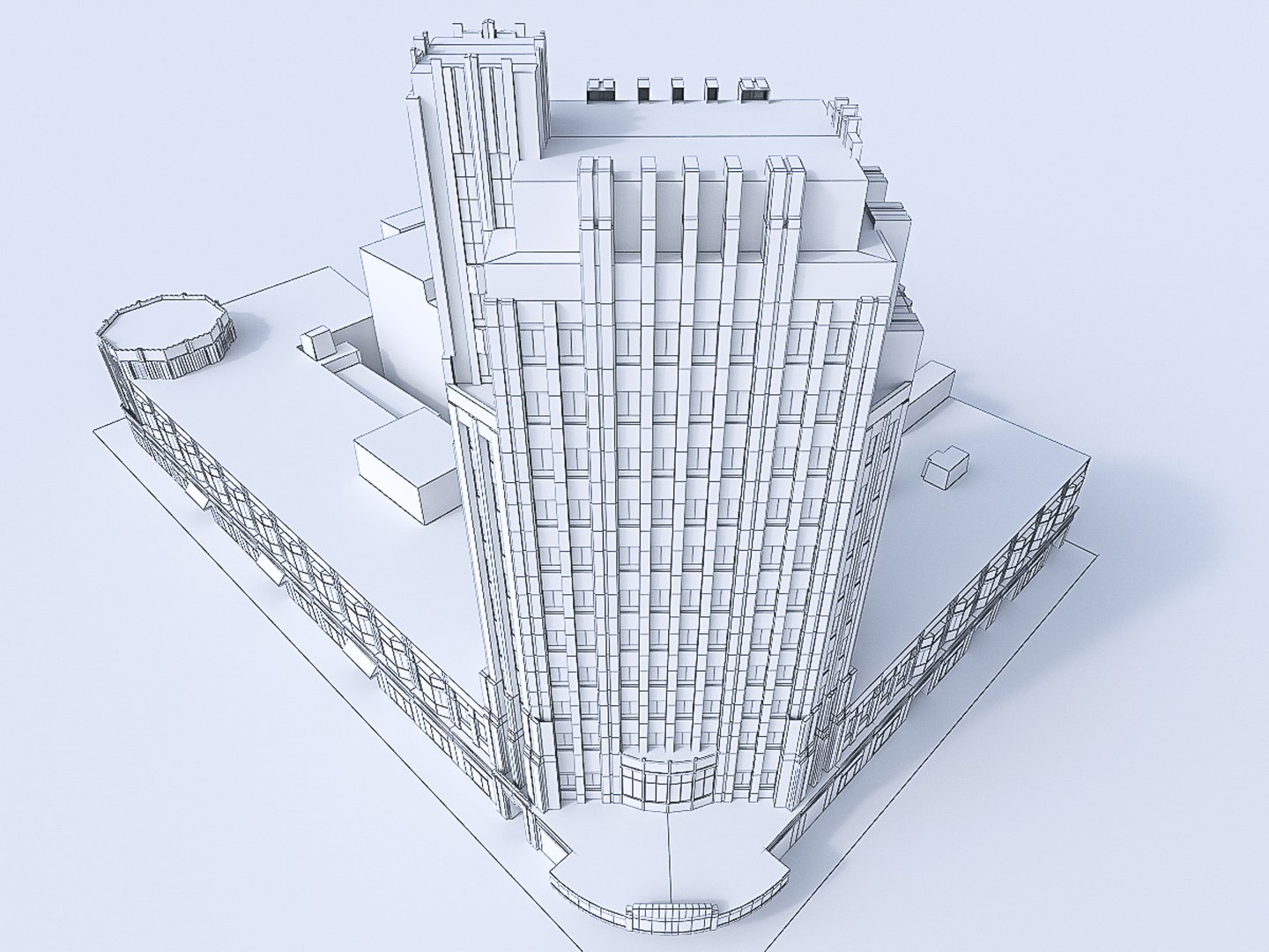 Pellissier Building And Wiltern Theatre 3D Model - TurboSquid 1751382