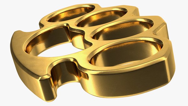 Golden brass knuckles metal gold 3D model - TurboSquid 1475654