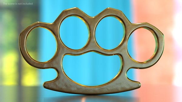 Golden brass knuckles metal gold 3D model - TurboSquid 1475654
