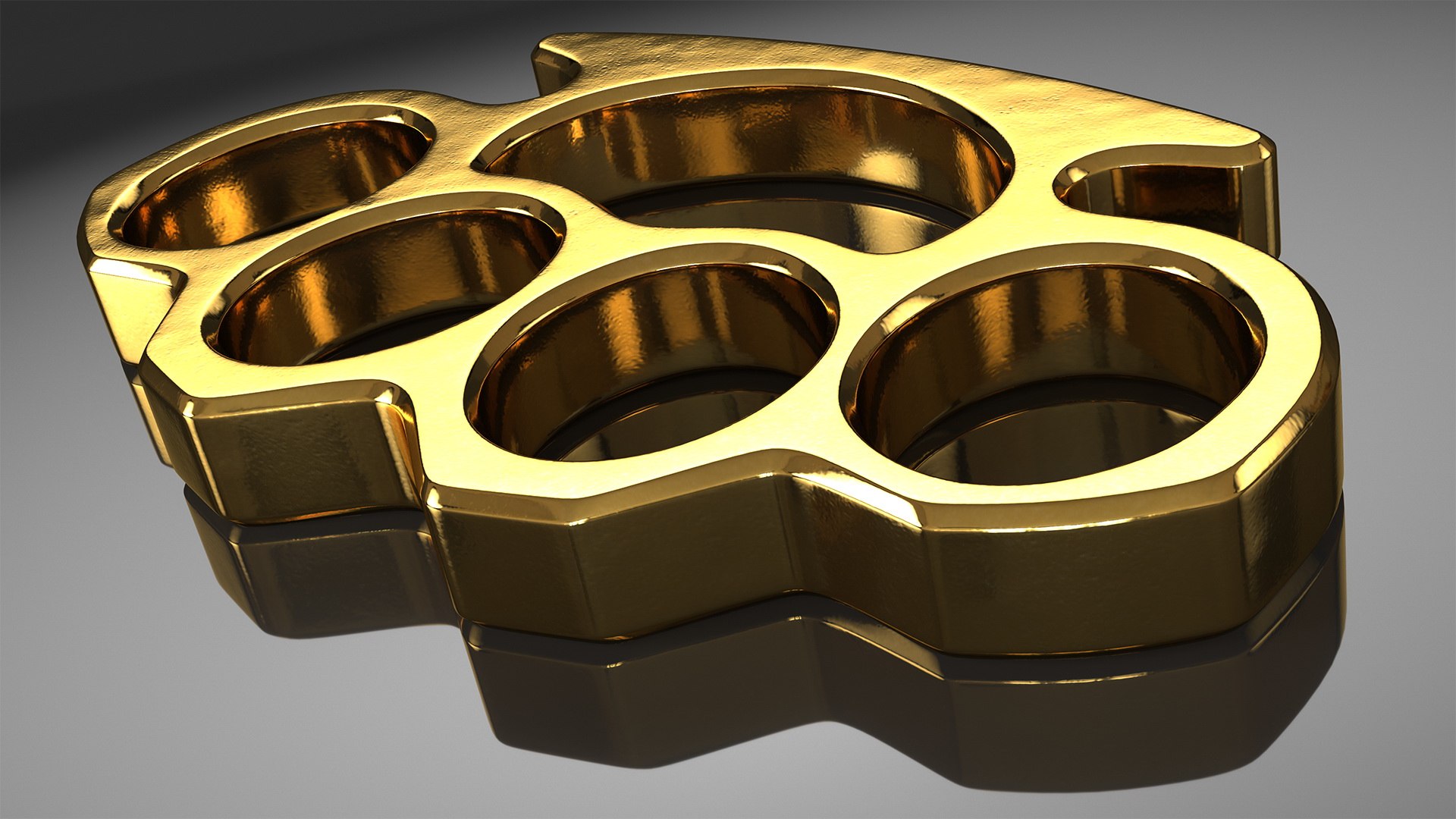 Golden brass knuckles metal gold 3D model - TurboSquid 1475654