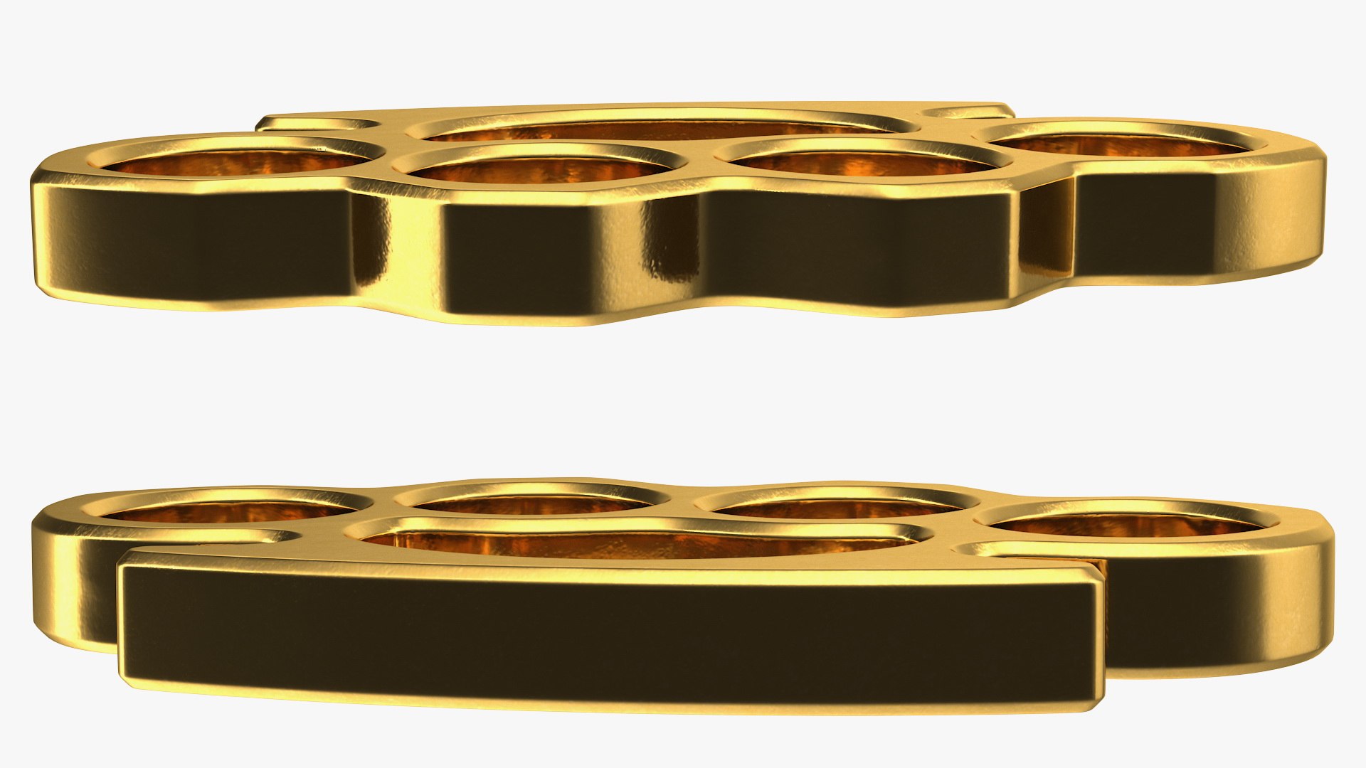 Golden brass knuckles metal gold 3D model - TurboSquid 1475654