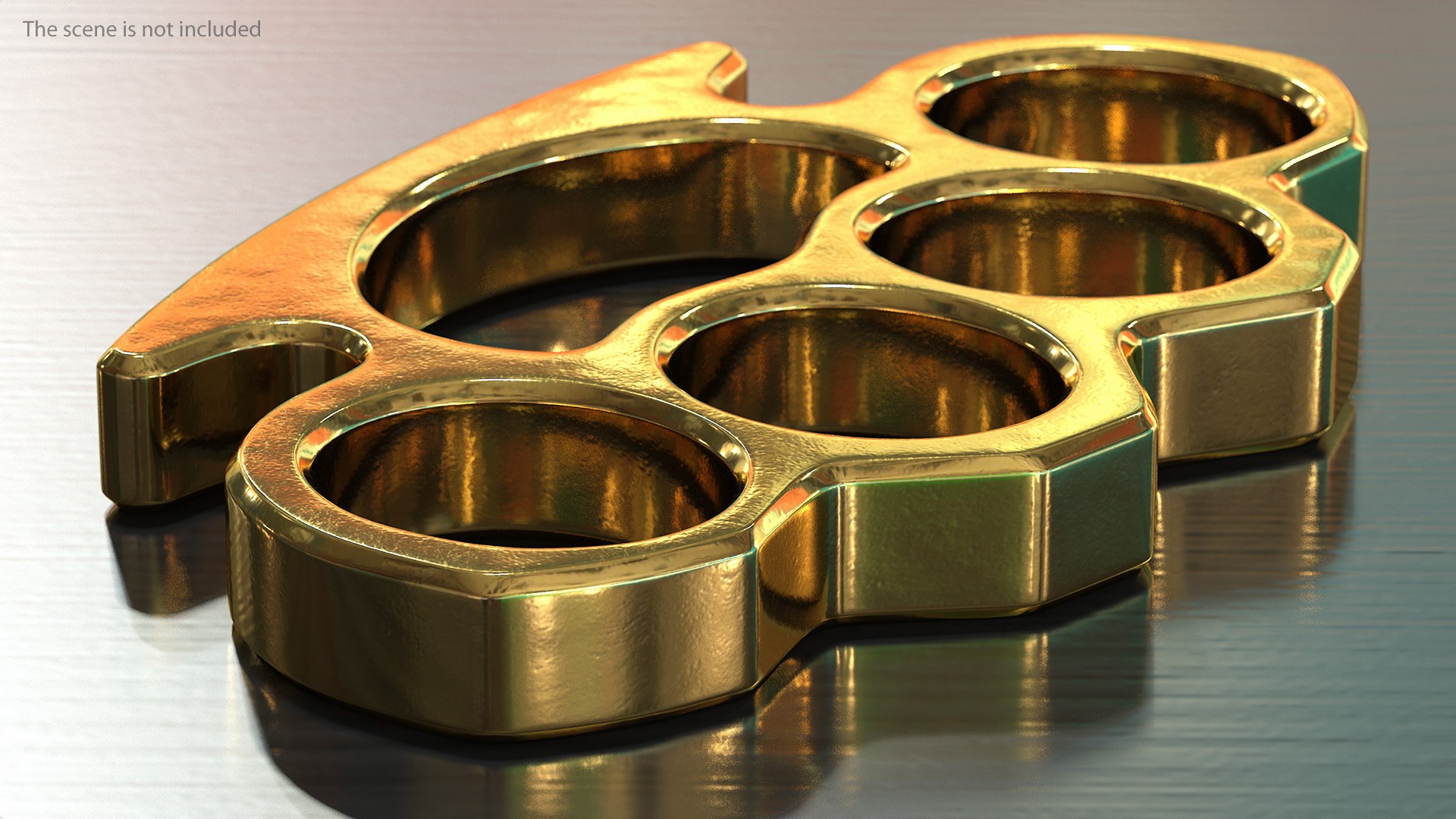 Golden brass knuckles metal gold 3D model - TurboSquid 1475654