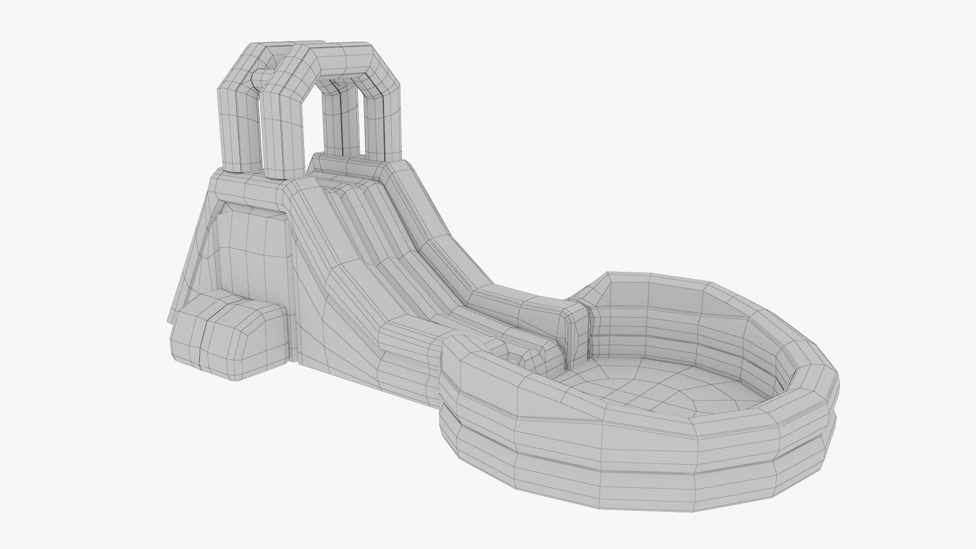 Inflatable Water Slide Splash Pool 3D Model - TurboSquid 2253526