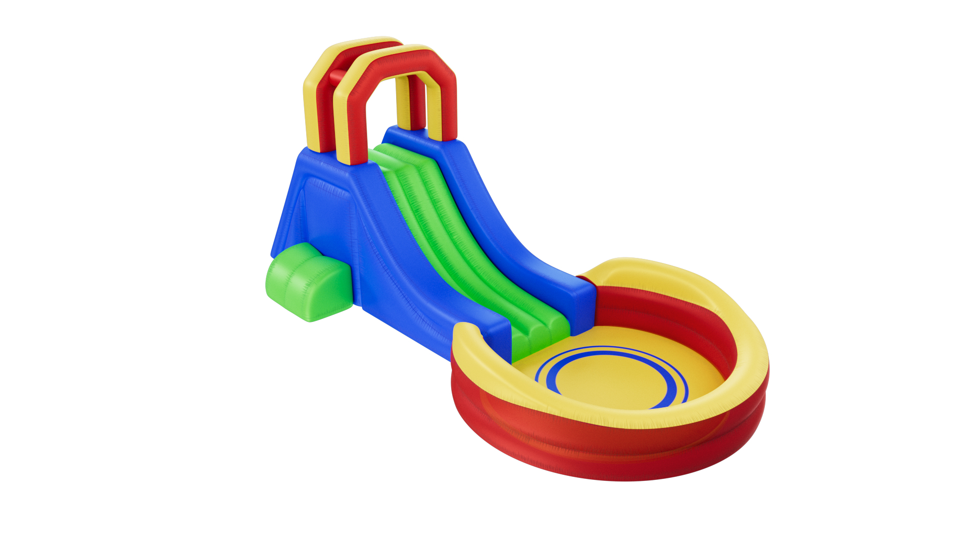 Inflatable Water Slide Splash Pool 3D Model - TurboSquid 2253526