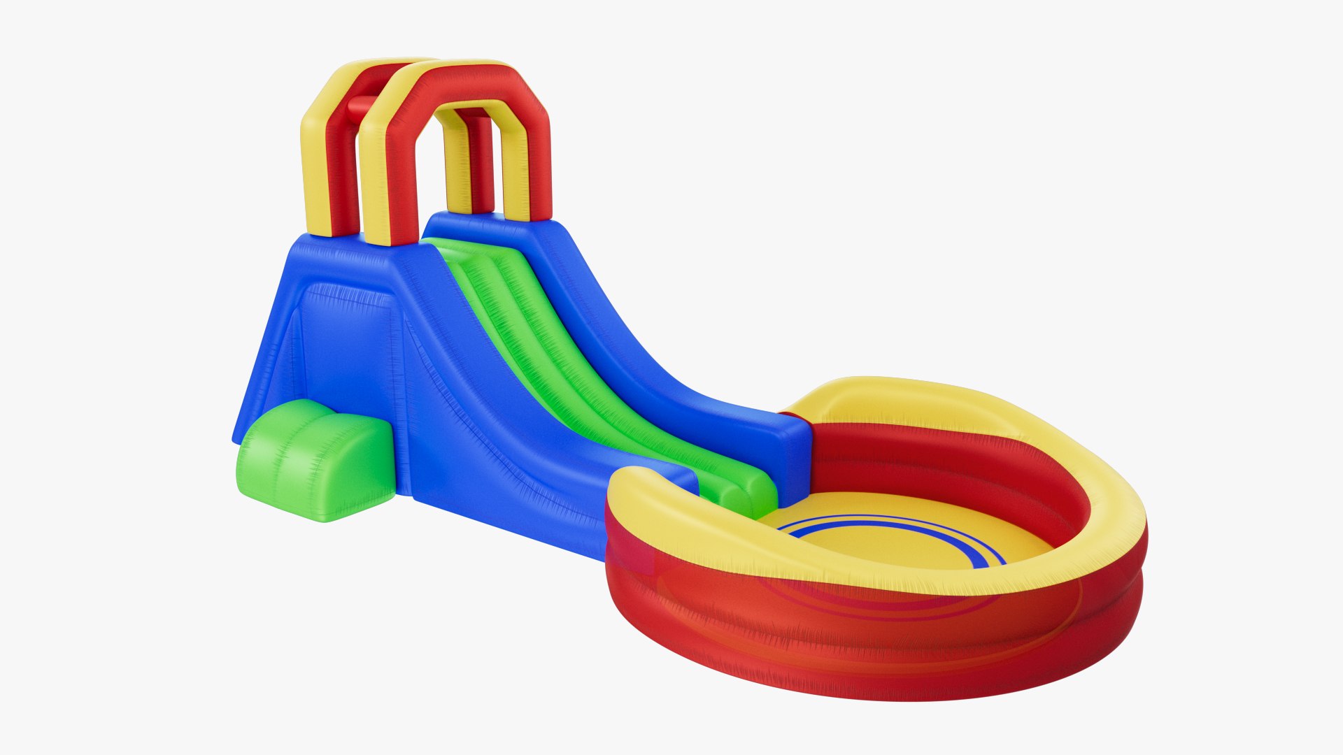 Inflatable Water Slide Splash Pool 3D Model - TurboSquid 2253526