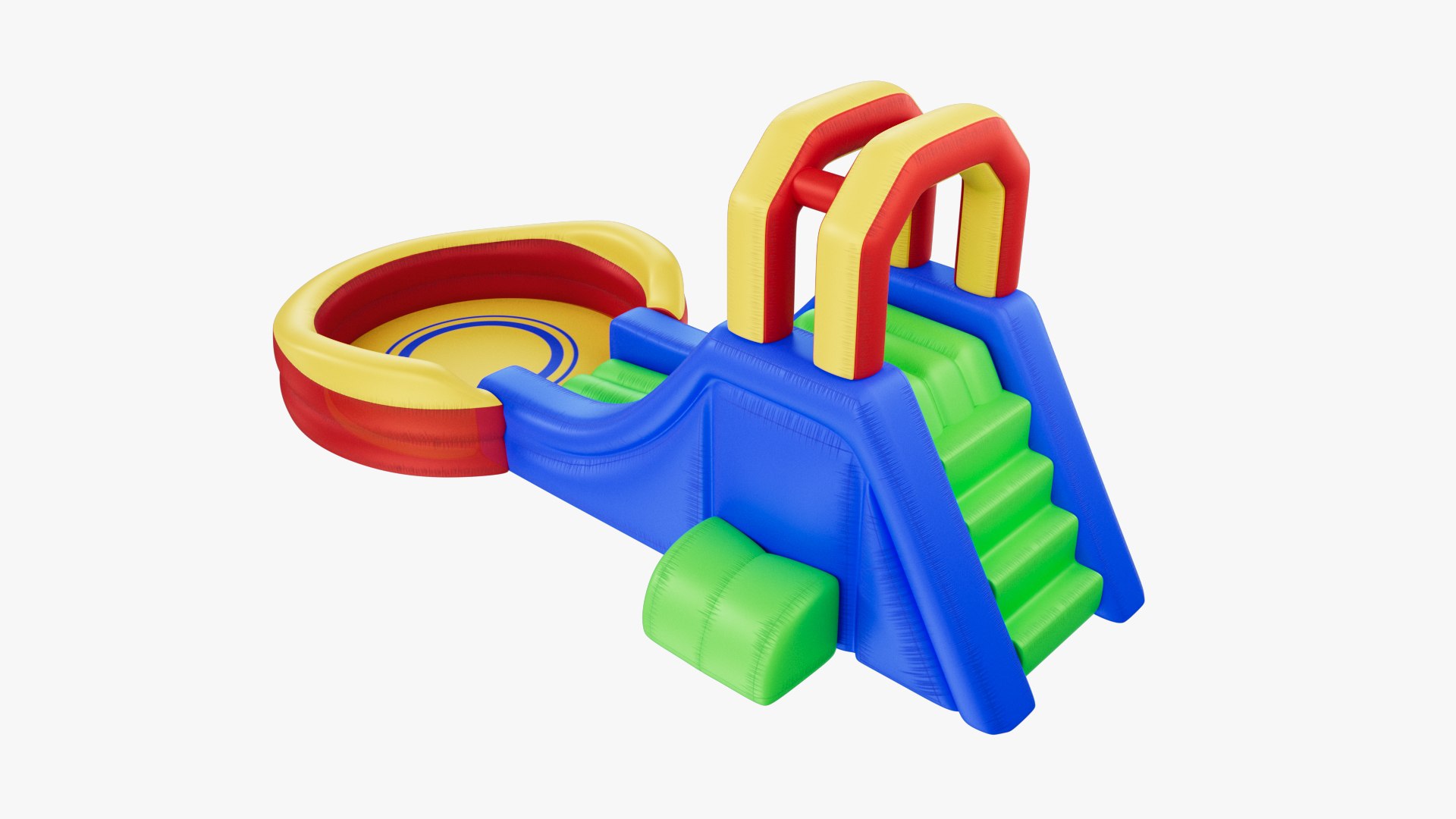 Inflatable Water Slide Splash Pool 3D Model - TurboSquid 2253526