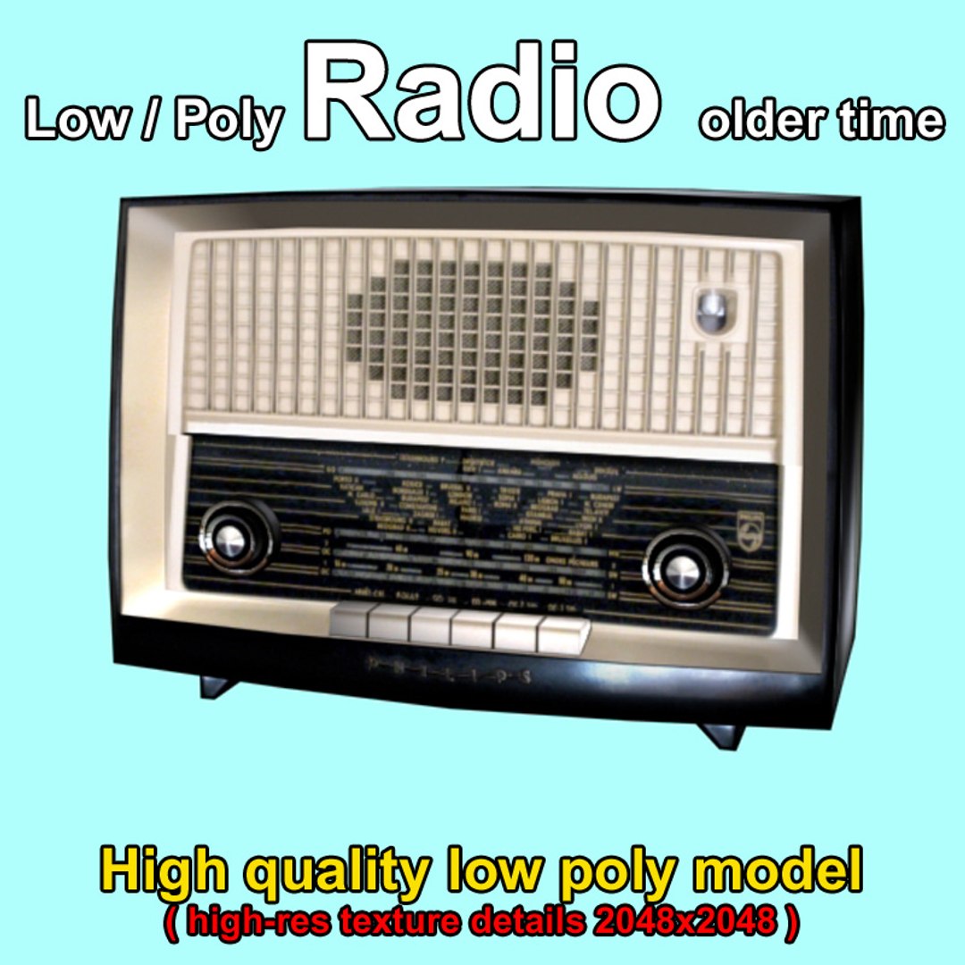 3d model old radio