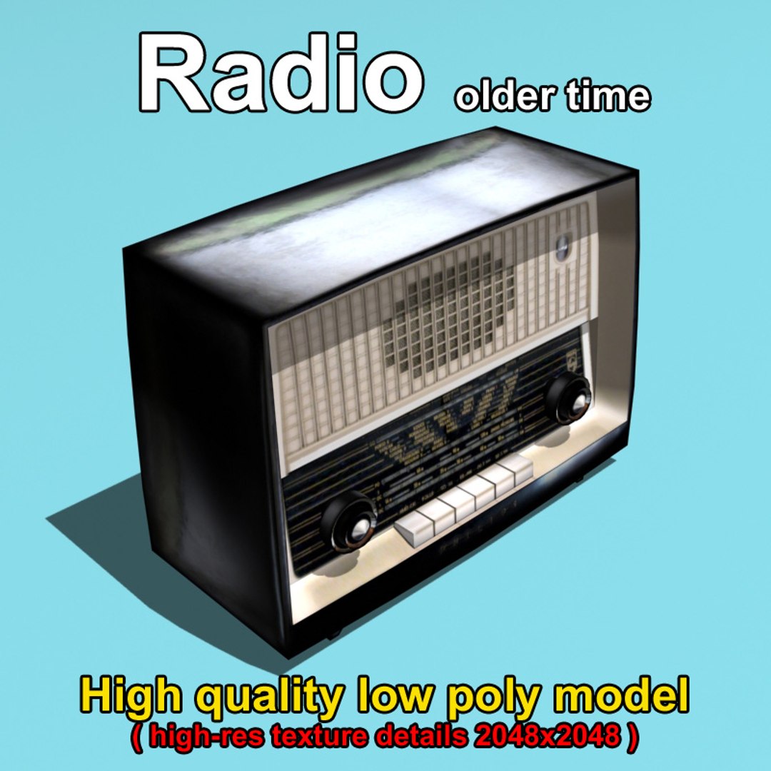 3d model old radio