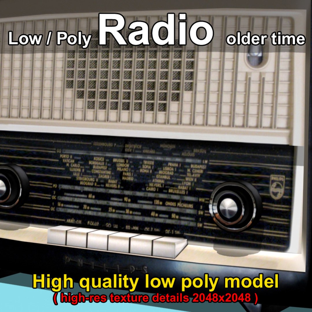 3d model old radio