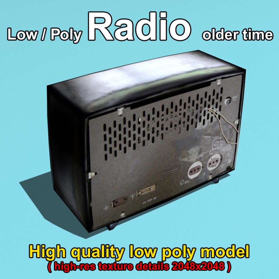 3d model old radio