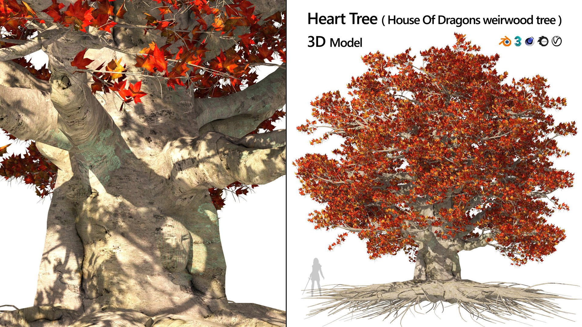 3D Weirwood Winterfell Tree - TurboSquid 1974237