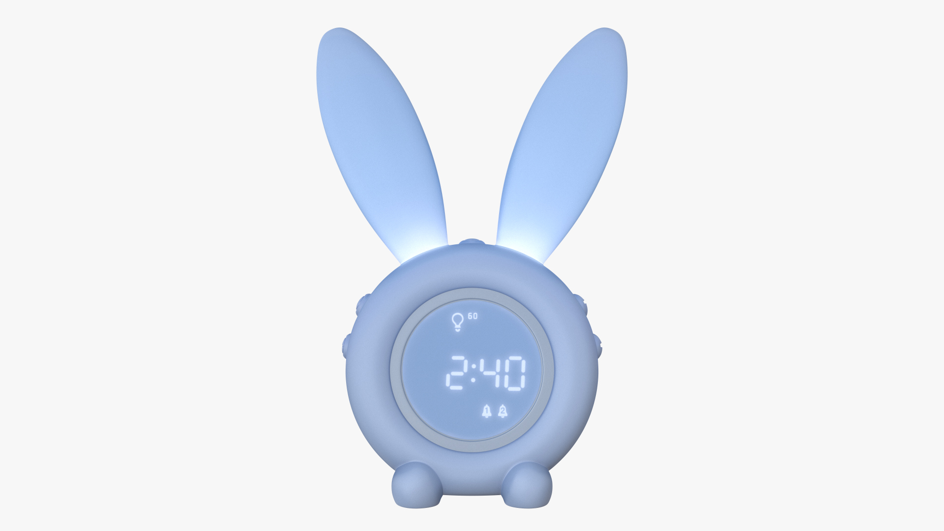 3D Model Bunny Clock In Pink And Blue - TurboSquid 1802192