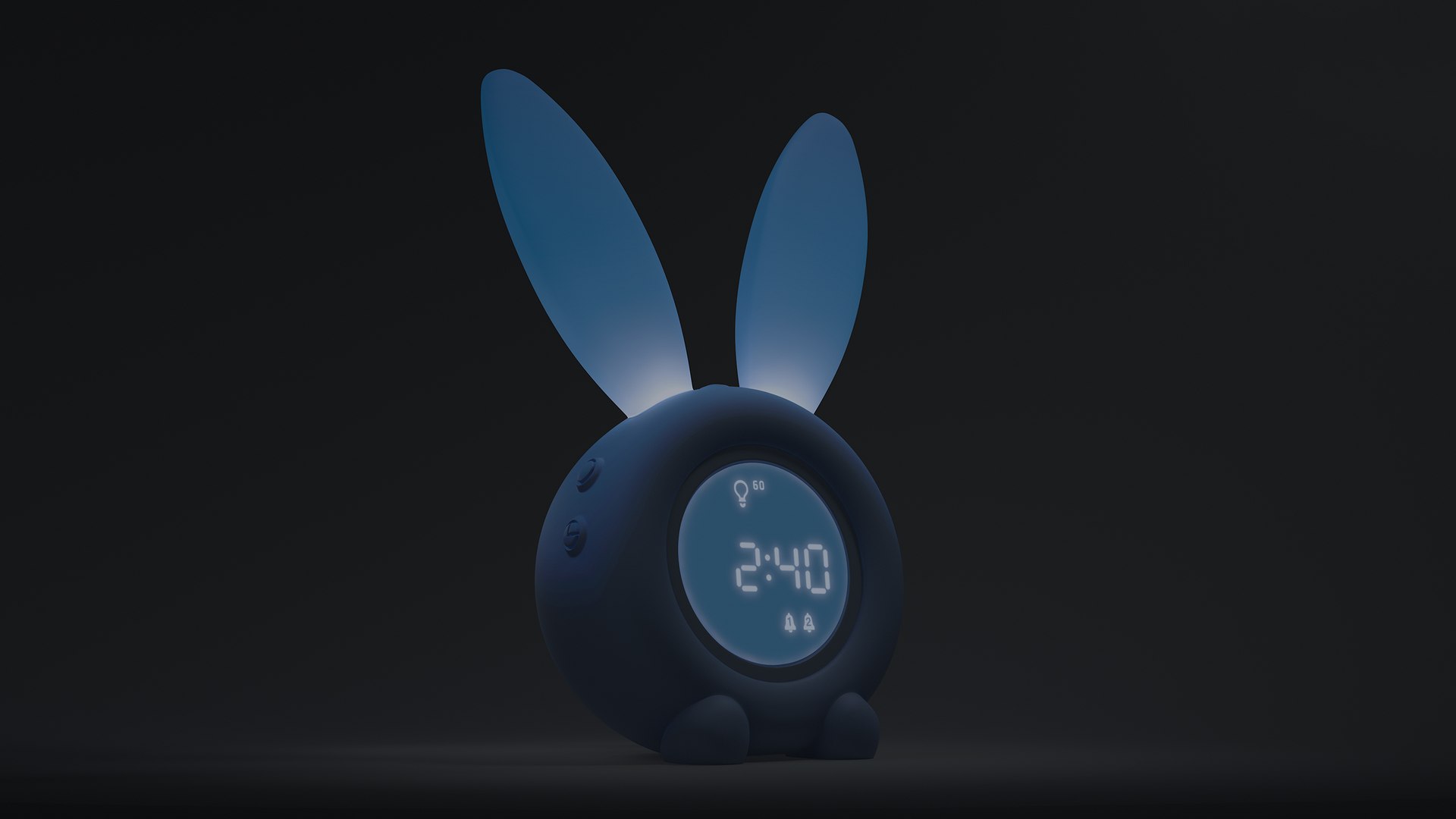 3D Model Bunny Clock In Pink And Blue - TurboSquid 1802192