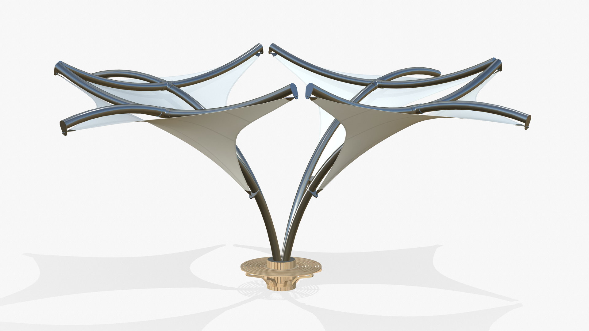 3D Tensile Structures Garden Canopy model - TurboSquid 1826881