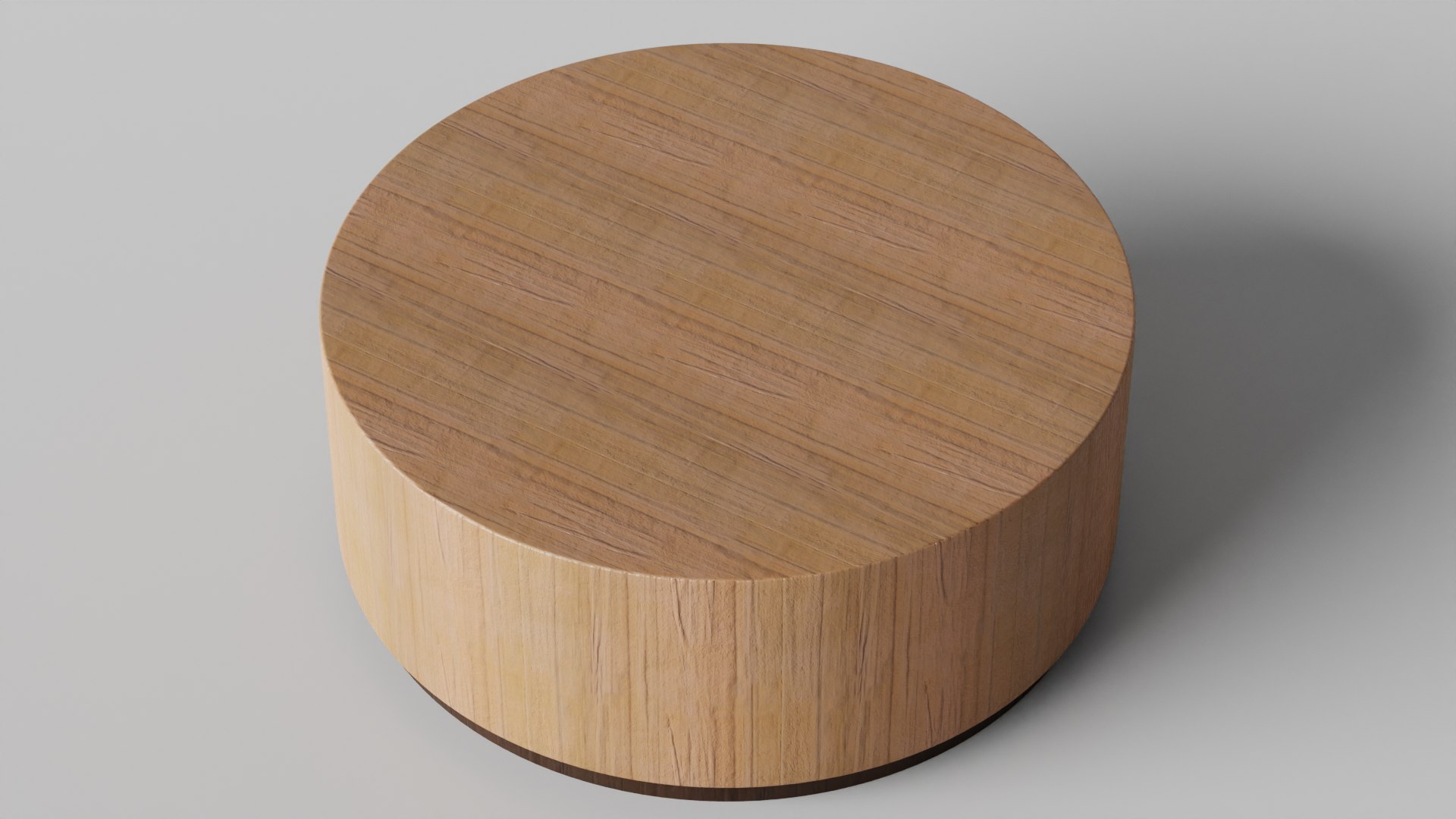 Wooden Coffee Table Round 3D Model - TurboSquid 2059839
