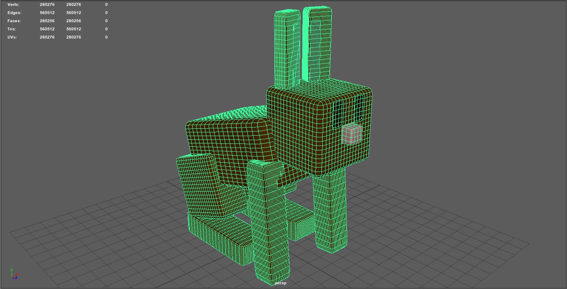 Rabbit Minecraft 3D - TurboSquid 1590390