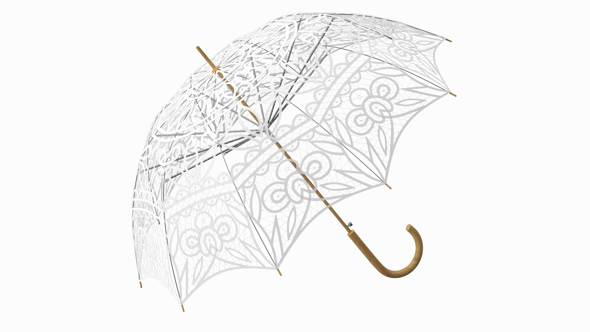 3D Cotton Lace Parasol Umbrella Model - TurboSquid 2133743