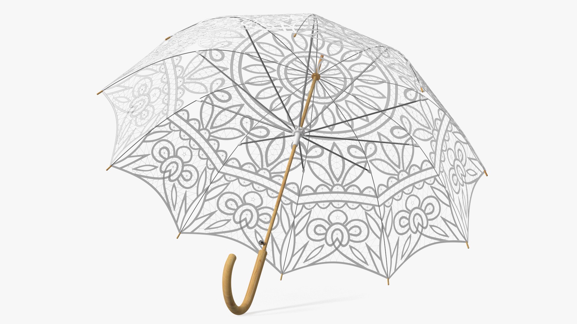 3D Cotton Lace Parasol Umbrella Model - TurboSquid 2133743