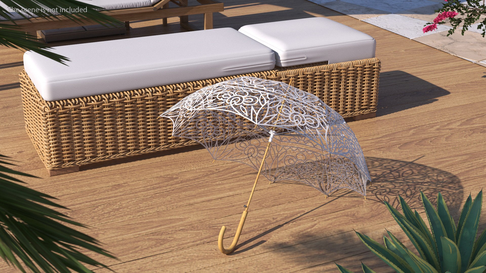 3D Cotton Lace Parasol Umbrella Model - TurboSquid 2133743