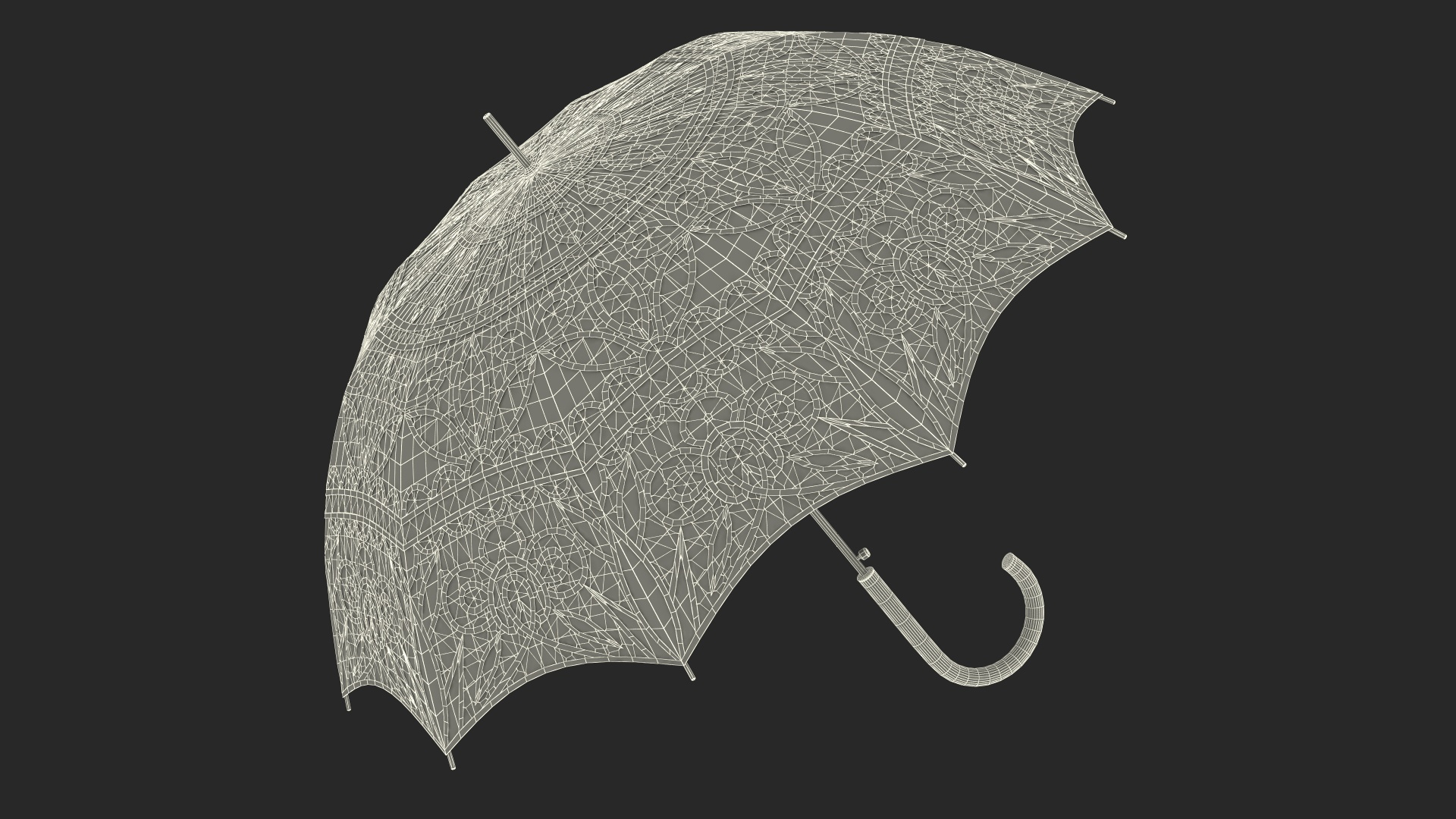 3D Cotton Lace Parasol Umbrella Model - TurboSquid 2133743