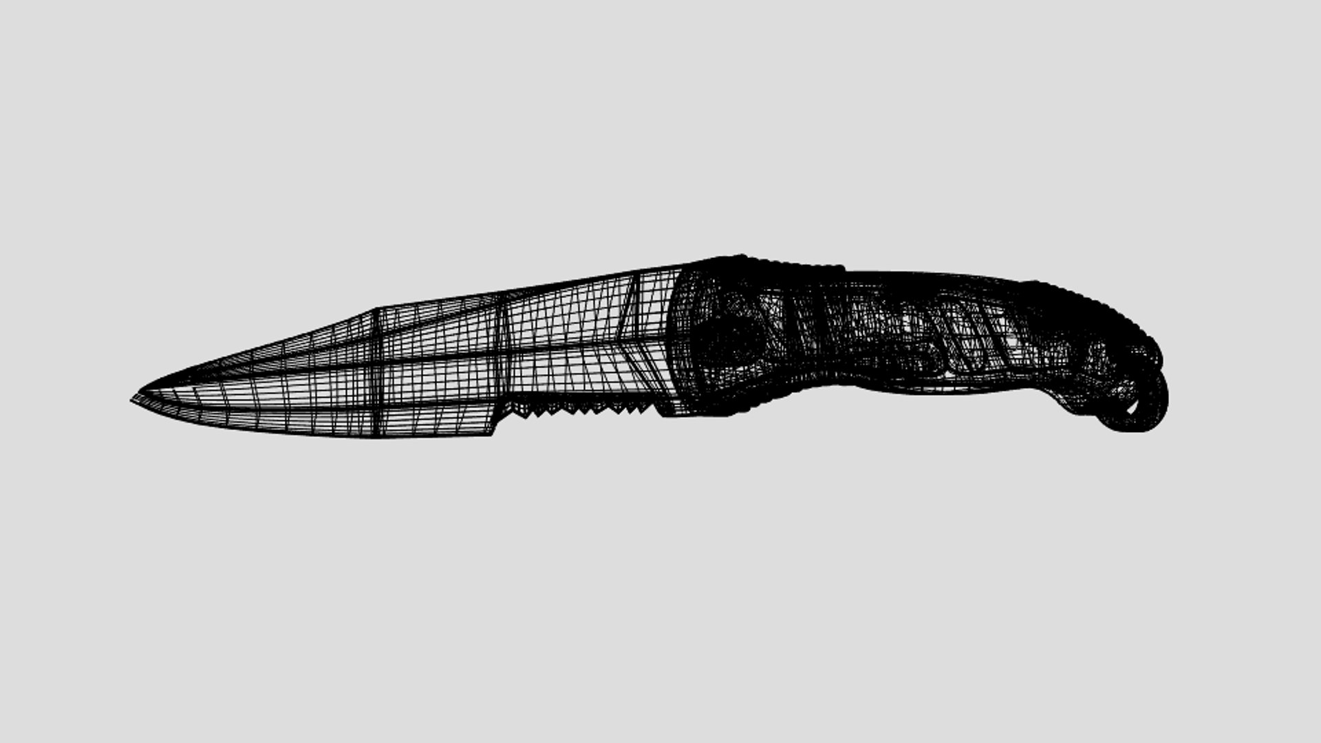 3d Combat Knife Model