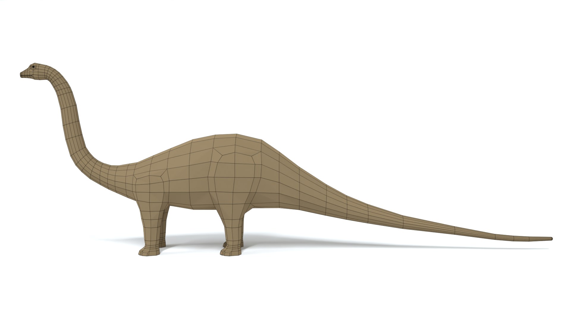 3D Low Poly Cartoon Diplodocus Dinosaur - TurboSquid 1820571
