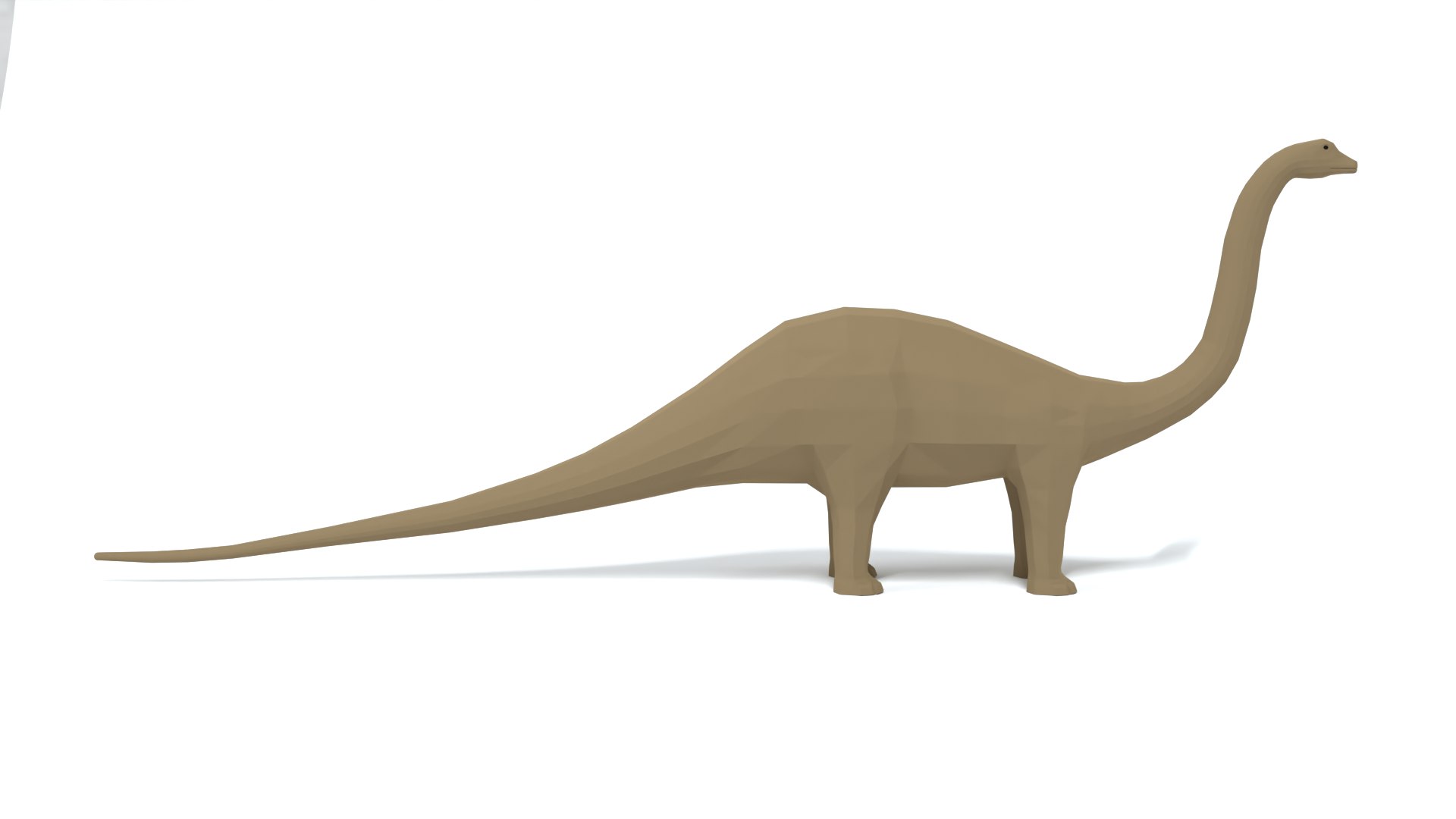 3D Low Poly Cartoon Diplodocus Dinosaur - TurboSquid 1820571