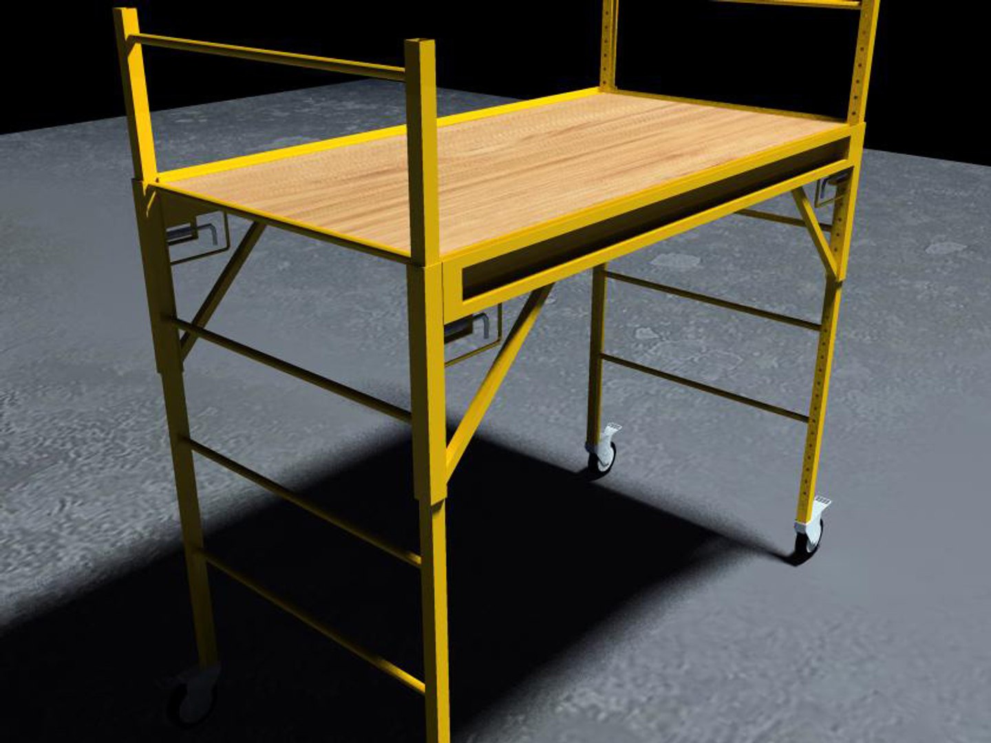 Yellow Baker Scaffolding 3d Model