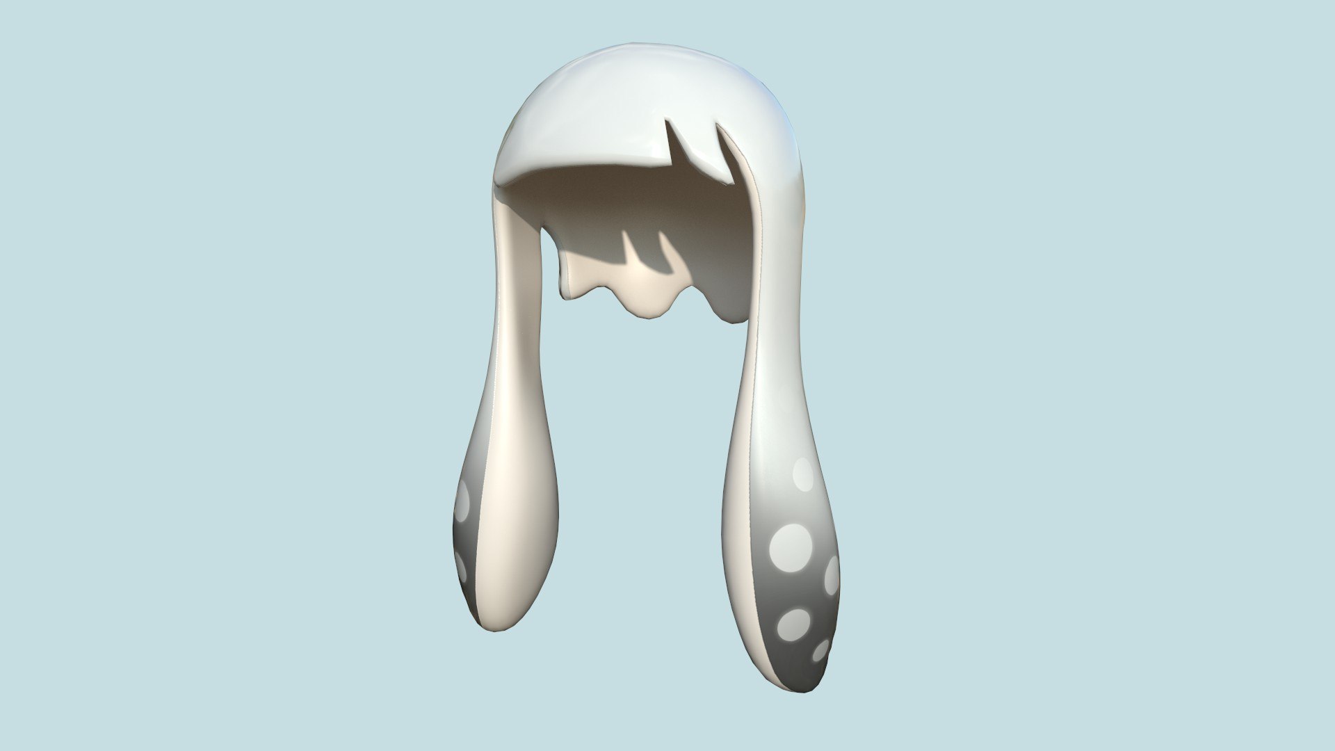 3D Inkling Hair 10 White - Splatoon Character Design Model - TurboSquid ...