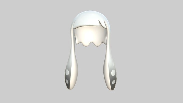 modelo 3d Inkling Hair 10 White - Diseño de personajes Splatoon ...