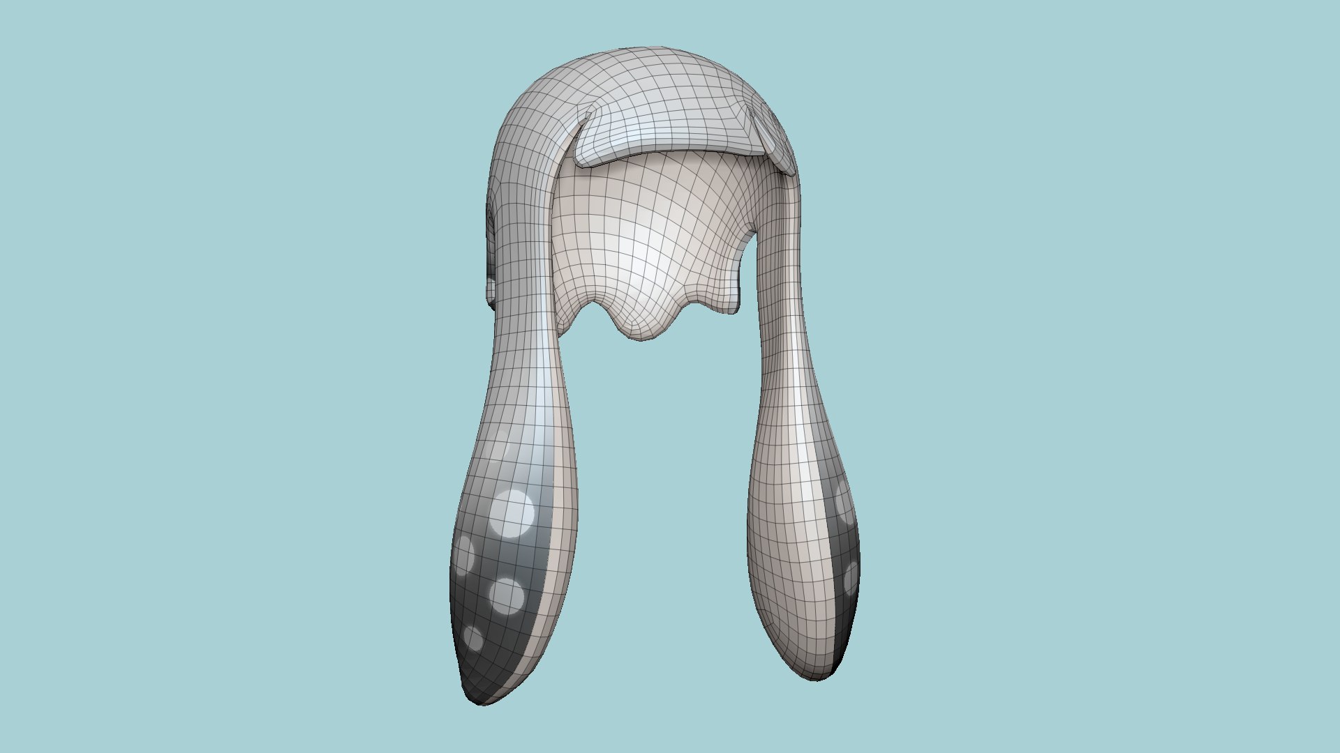 3D Inkling Hair 10 White - Splatoon Character Design Model - TurboSquid ...