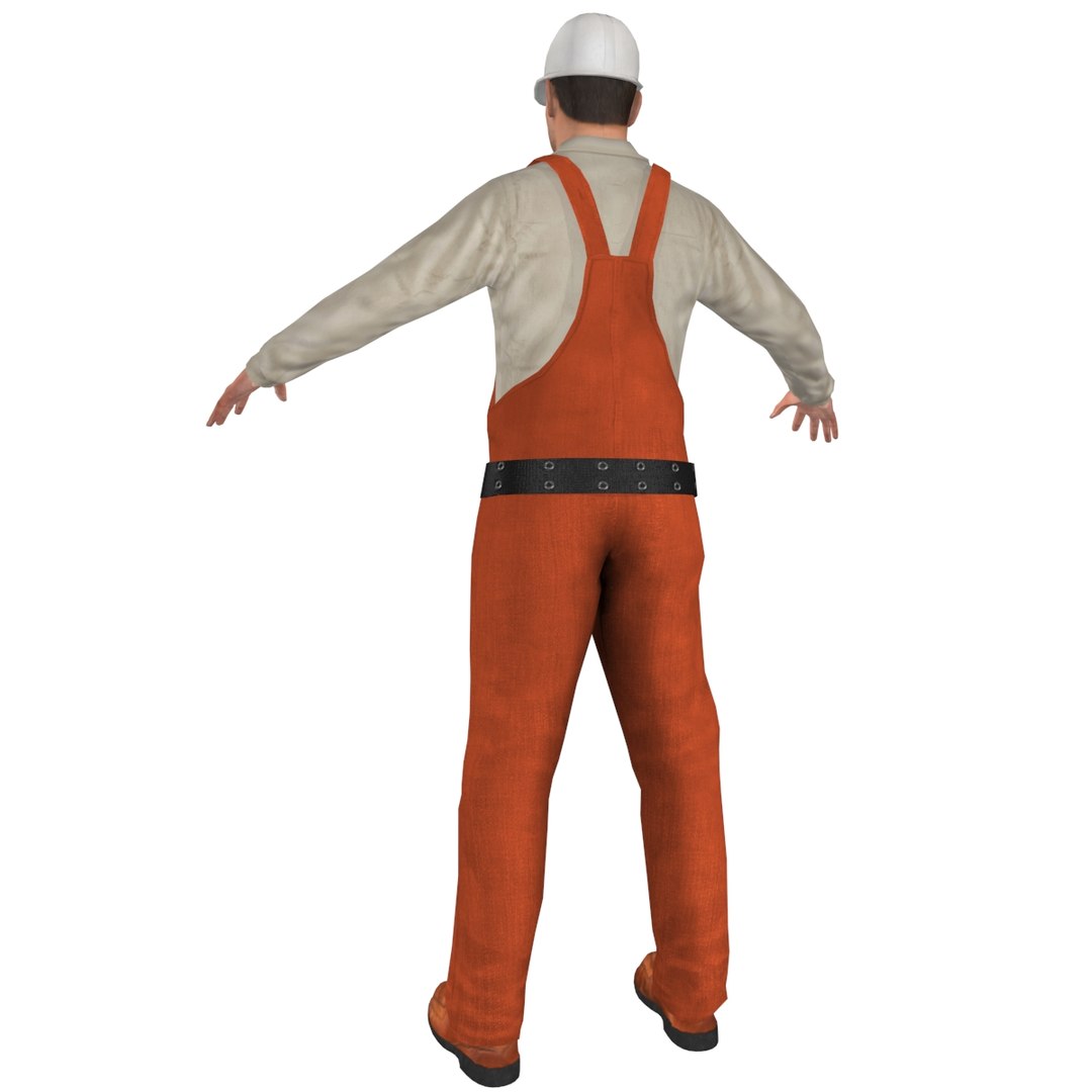 3d Worker Man Model