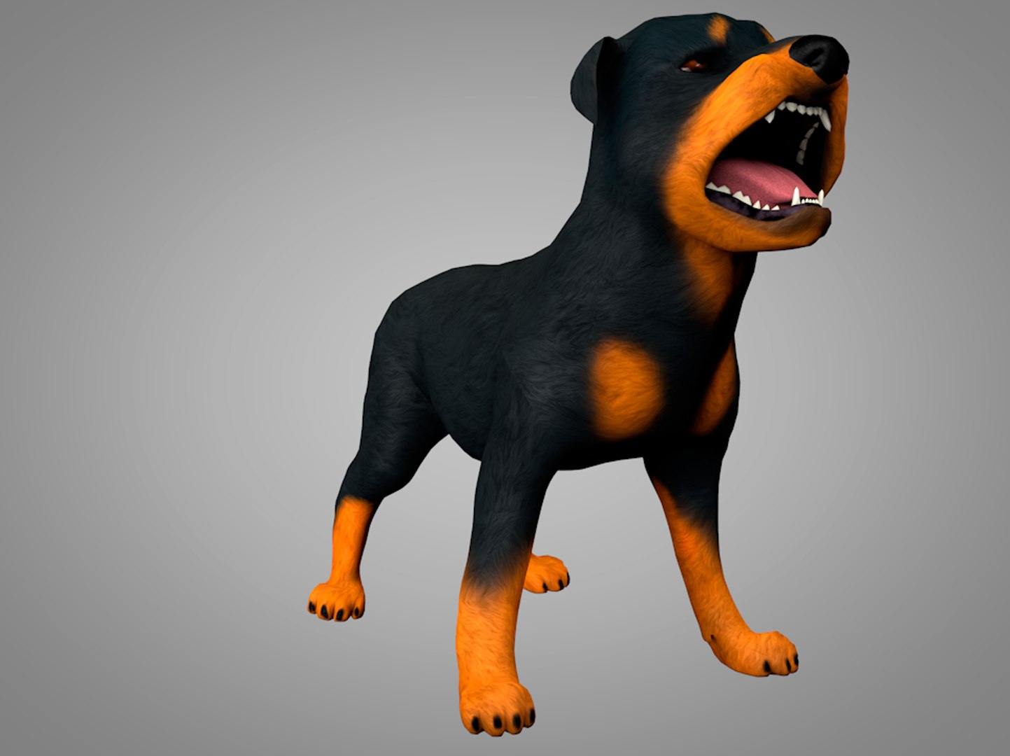 3d model dog rottweiler