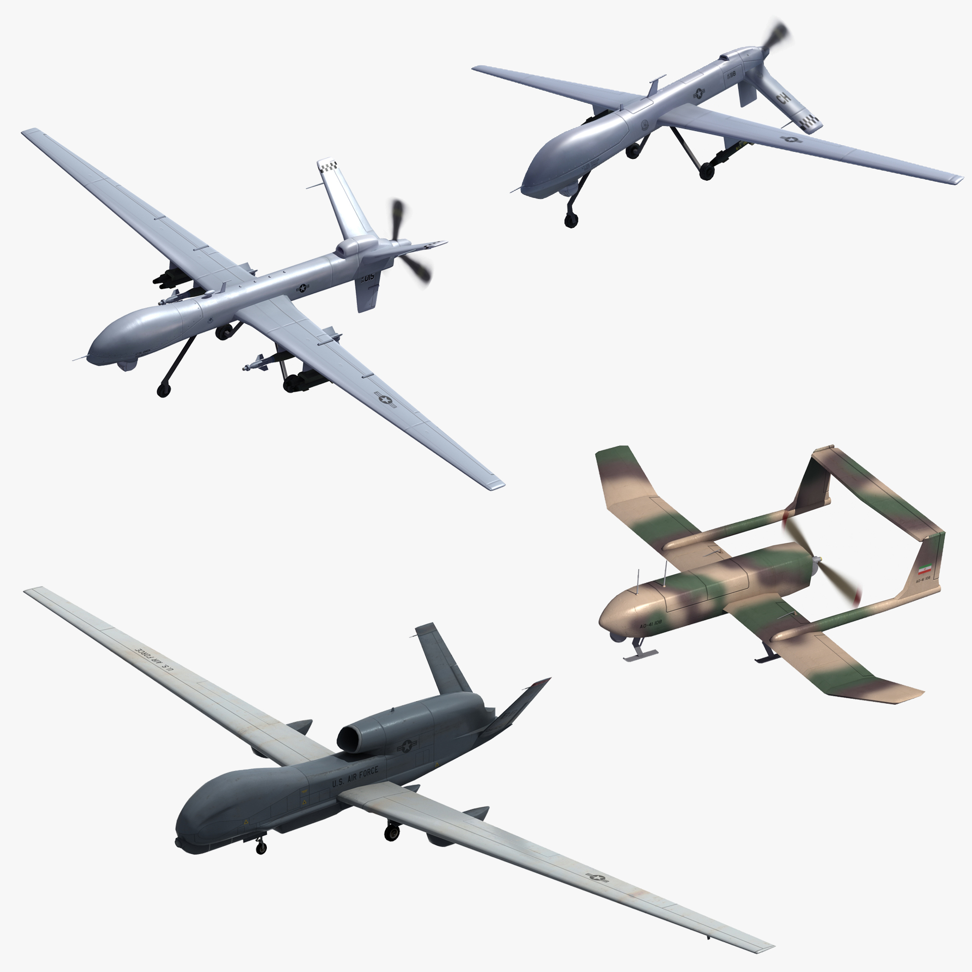 modelo 3d Colección de drones UAV - TurboSquid 1492087