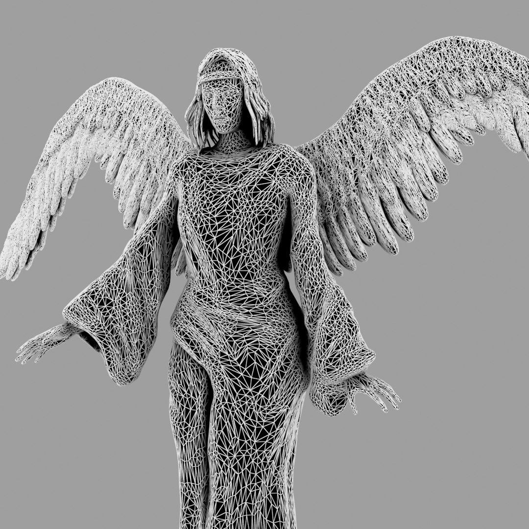 3D Angel Statue Model - TurboSquid 1321721