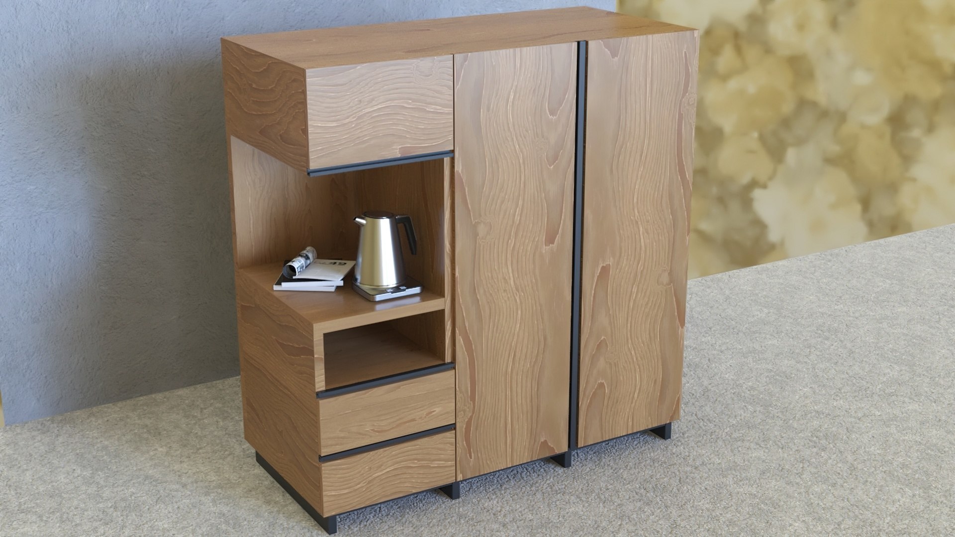 3D Hotel Wardrobe - TurboSquid 2025581